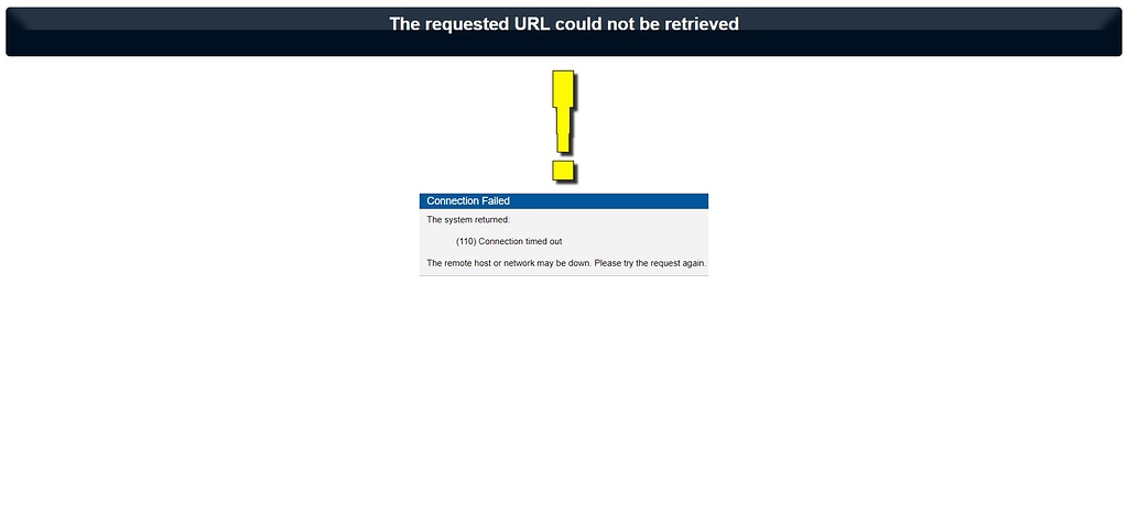 The requested URL could not be retrieved 110 Error - Hosting Support - InfinityFree Forum