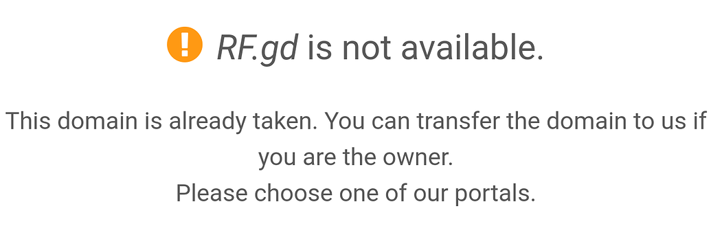 [SOLVED] Rf.gd domain name is down - System Issues - InfinityFree Forum