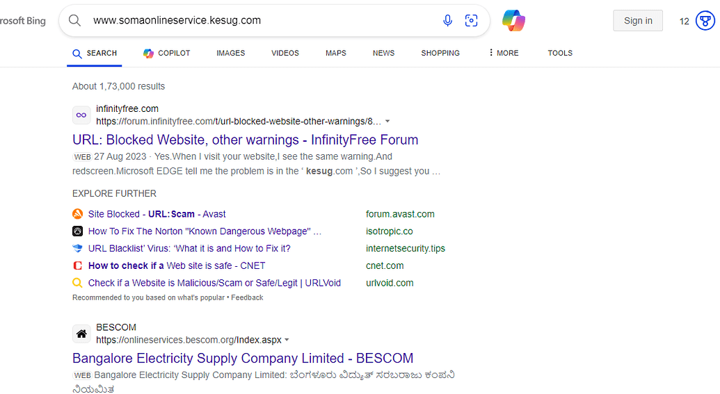 URL: Blocked Website, other warnings - InfinityFree Forum - Hosting ...
