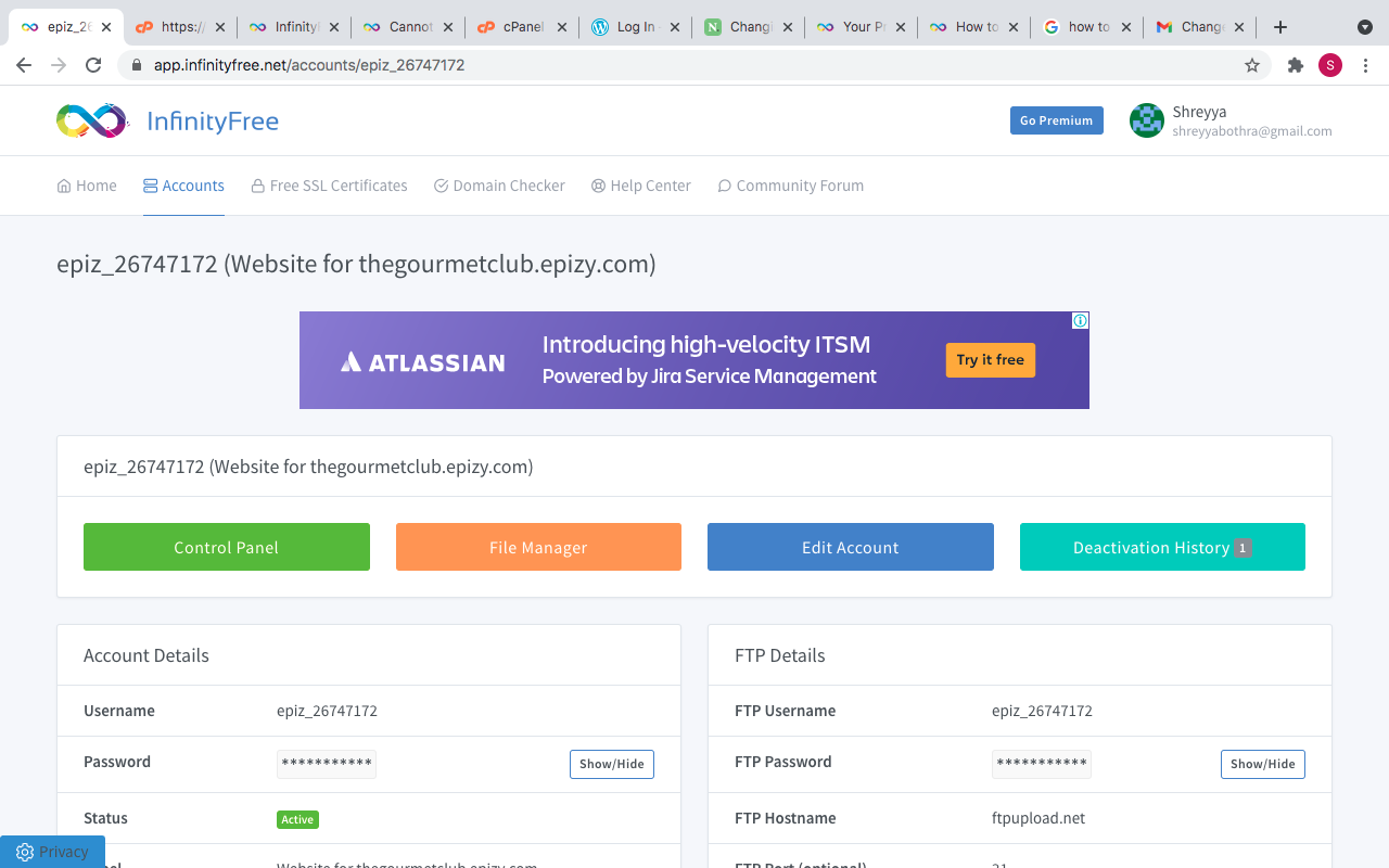 Trouble logging in to CPanel - Hosting Support - InfinityFree Forum