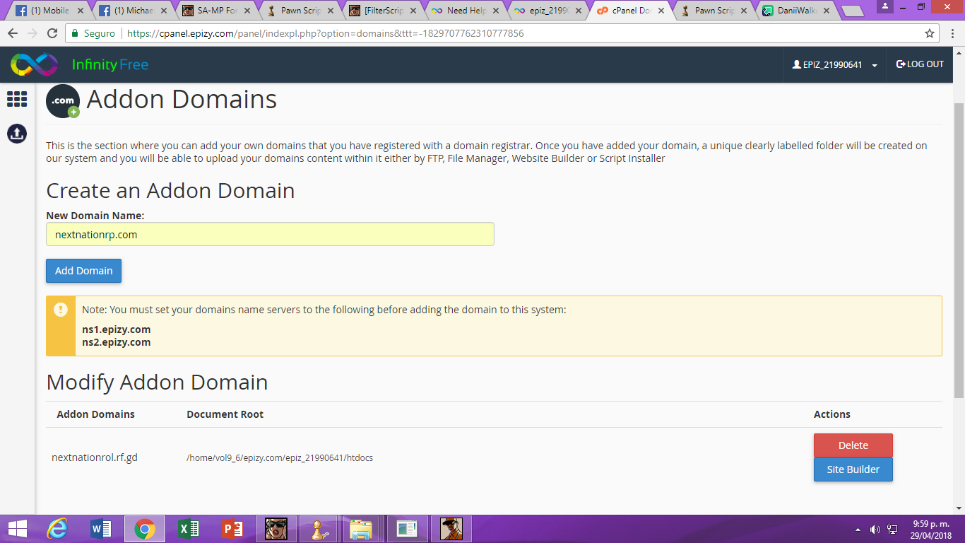 Need Help Error Domain Hosting Support Infinityfree Forum