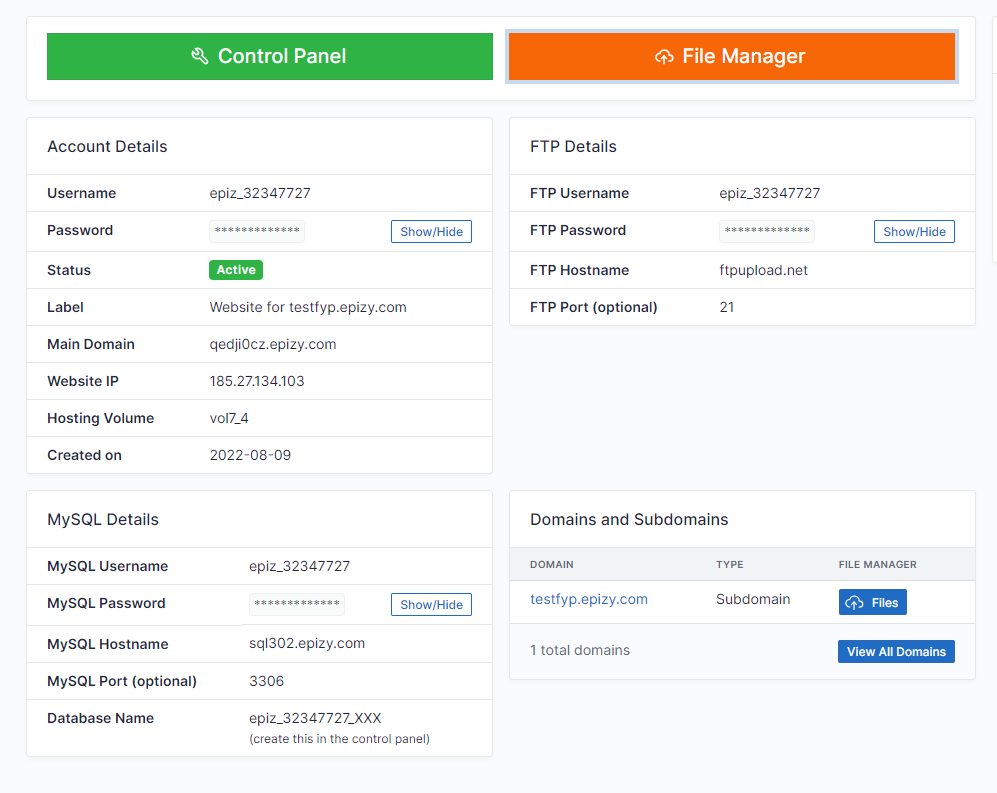 Can T Connect To Database Hosting Support Infinityfree Forum