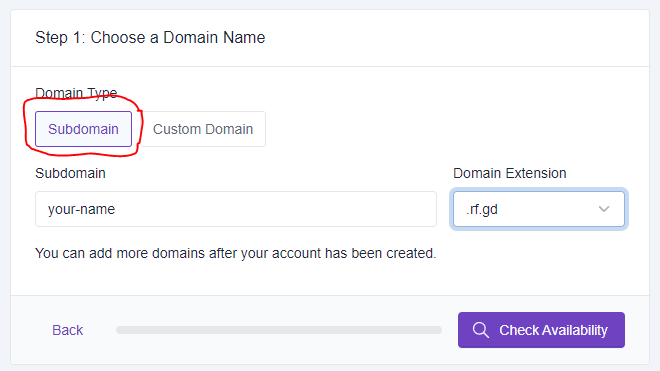 Create acce - Hosting Support - InfinityFree Forum