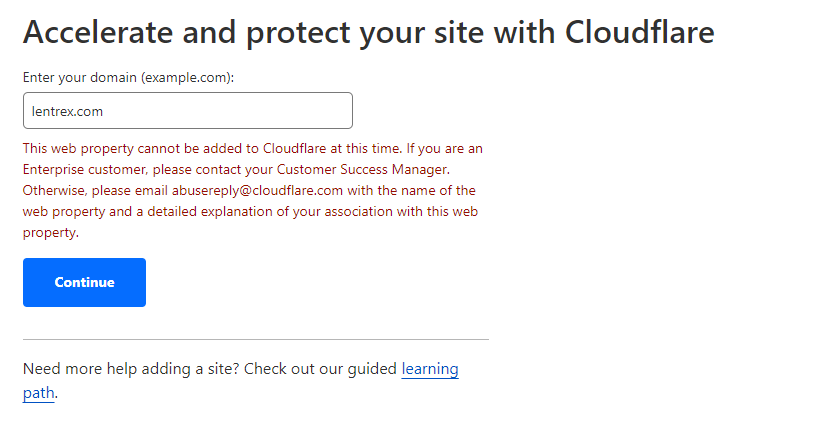 Cant Add To Cloudflare Hosting Support Infinityfree Forum
