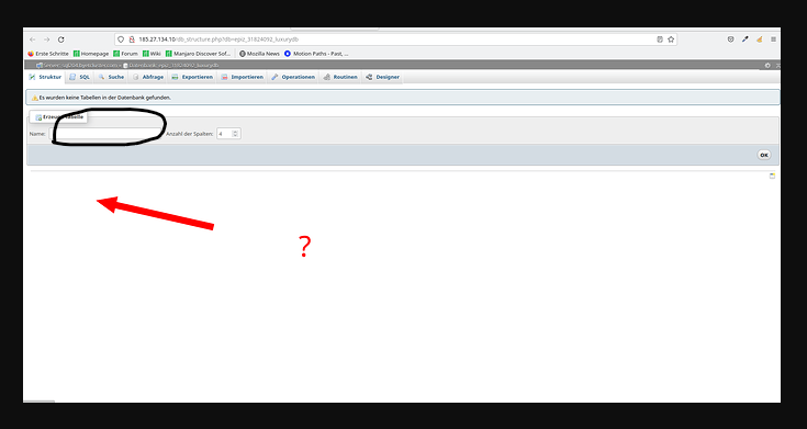 Database Create NEW Databases / Tables - Hosting Support - InfinityFree ...