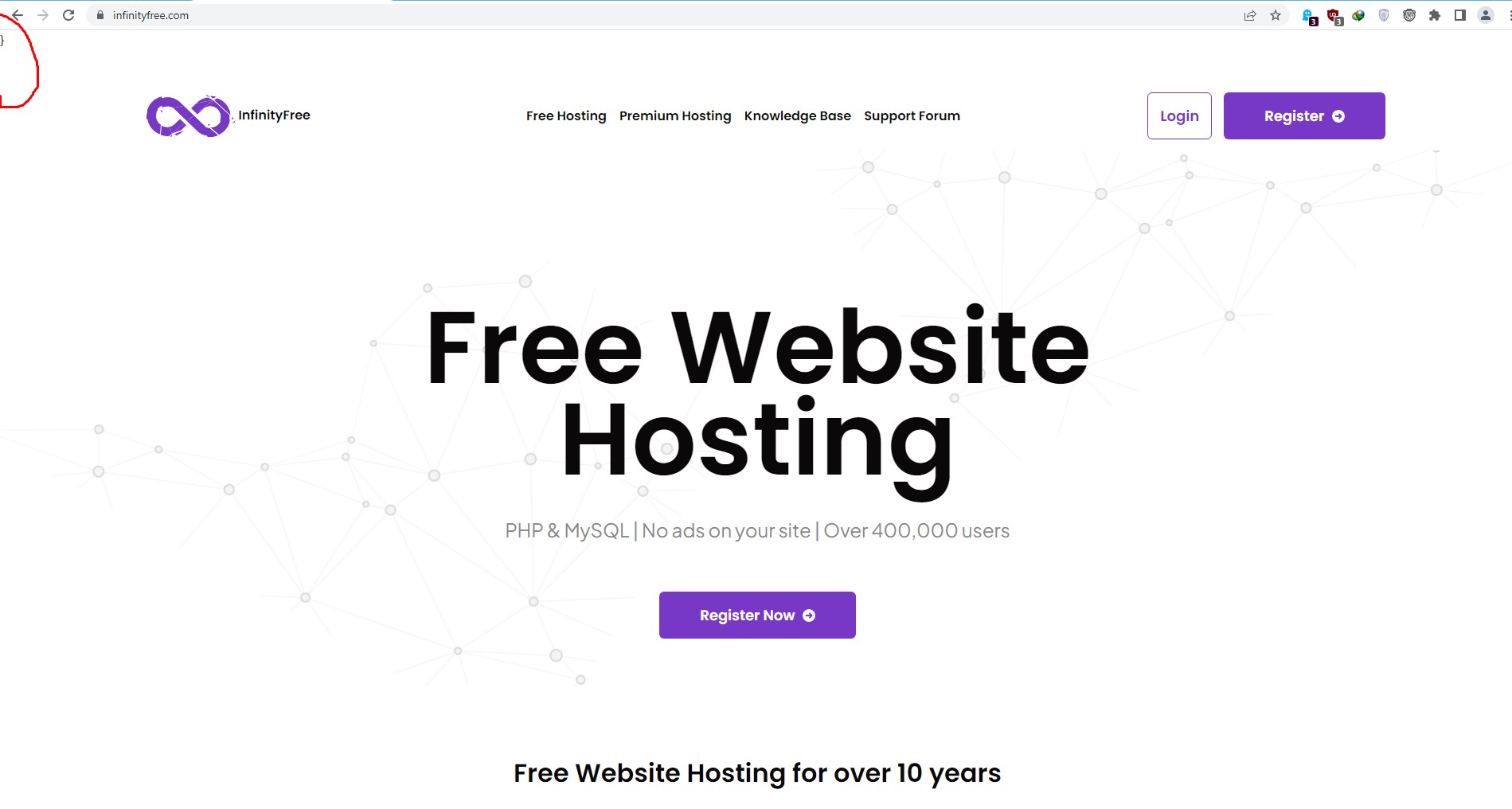 Typo in home page of infinityfree - Hosting Support - InfinityFree Forum