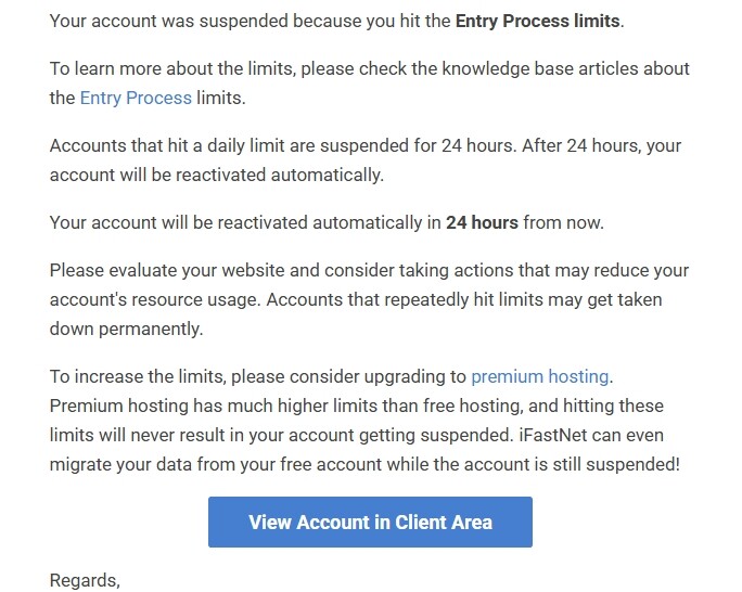 Why did I reach my limit? - Hosting Support - InfinityFree Forum
